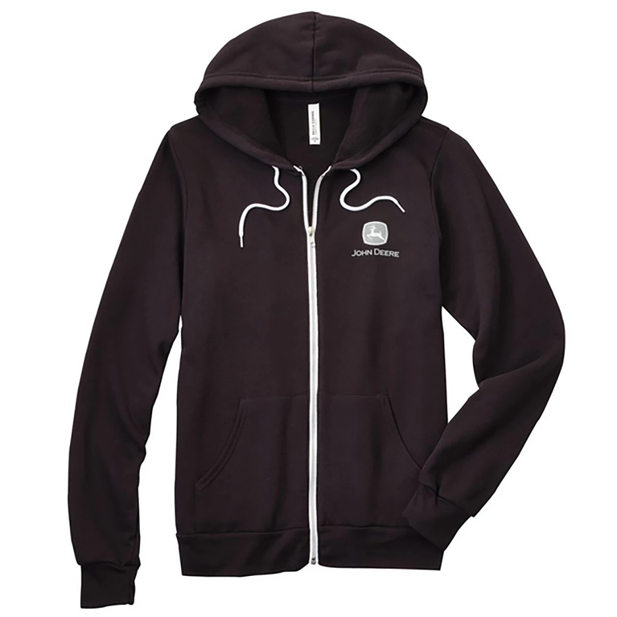Unisex Black Fleece Full-Zip Hoodie | Shop.Deere.com