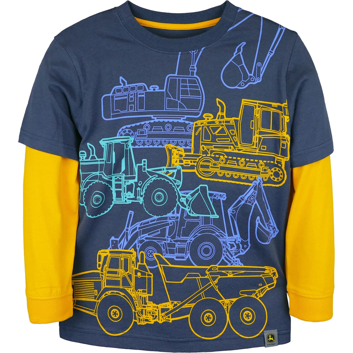 Kids Layered Construction Long Sleeve T-Shirt | Shop.Deere.com