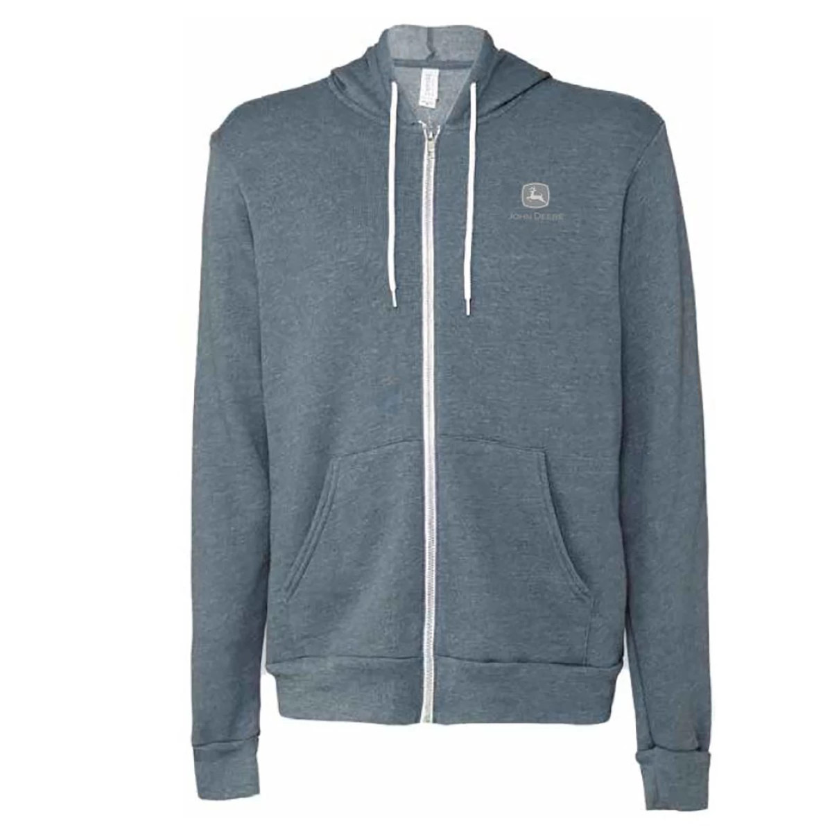 Unisex Heathered Slate Fleece Full-Zip Hoodie | Shop.Deere.com