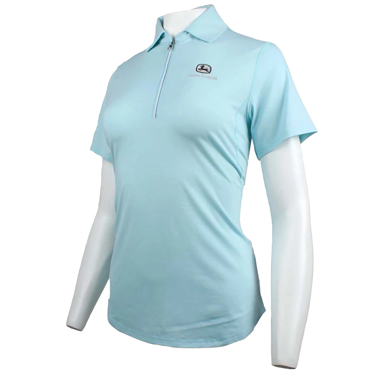 Light Blue Quarter Zip Polo | Shop.Deere.com