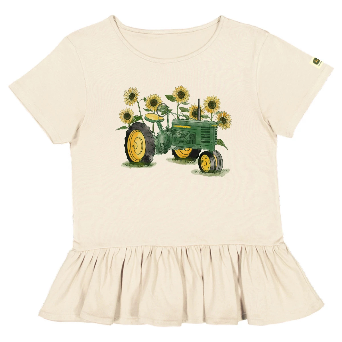 Do Good Today - Toddler Sunflowers and Tractor Peplum | Shop.Deere.com