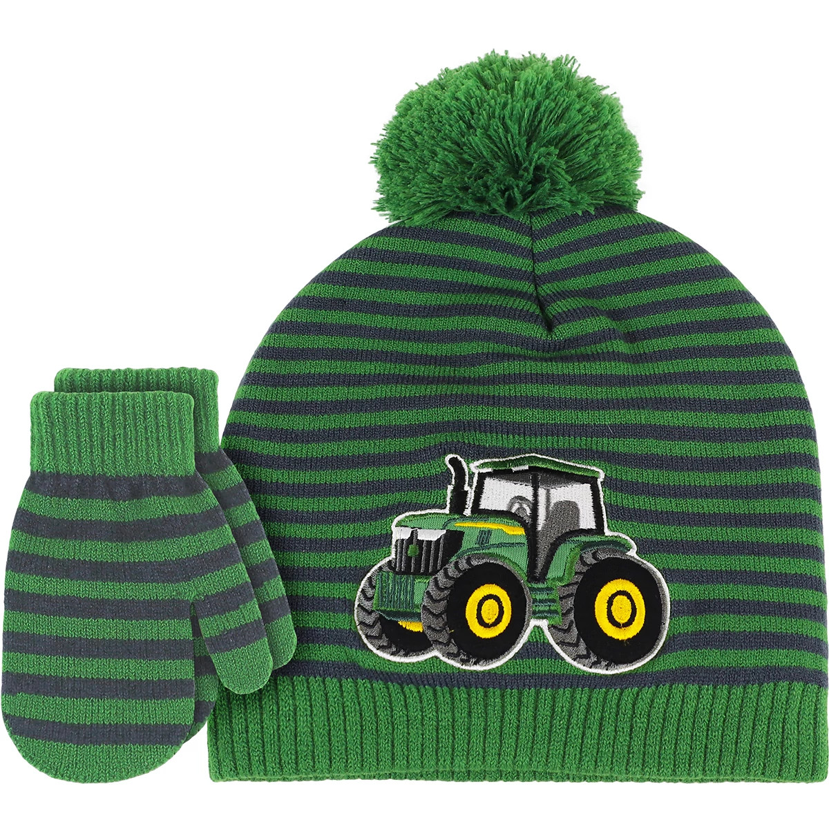 Toddler Tractor Pom Beanie Set | Shop.Deere.com