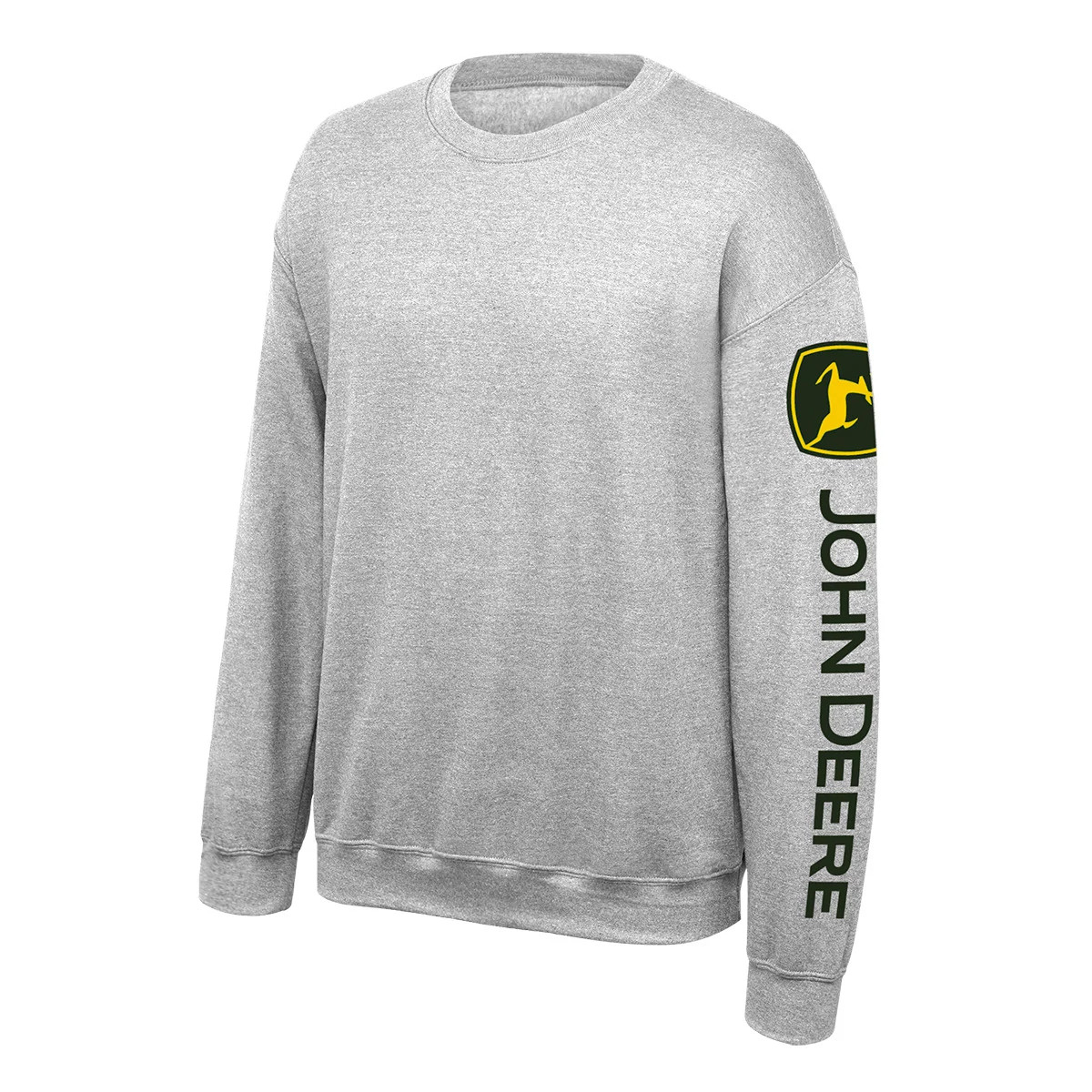 SCU000944:Long Sleeve Fleece Crew Neck - Grey | JohnDeereStore
