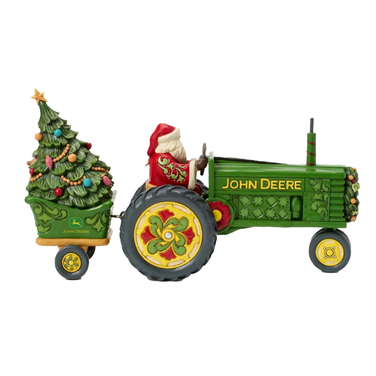John Deere Santa's Festive Tractor Ride Figurine | Shop.Deere.com